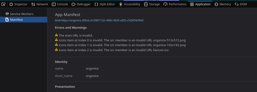 PWA not installable · Issue #779 · 200ok-ch/organice · GitHub