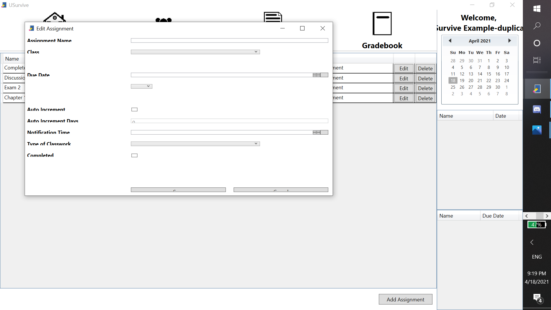 Elements of the edit class window don't adjust with window size · Issue #121 · SCCapstone ...