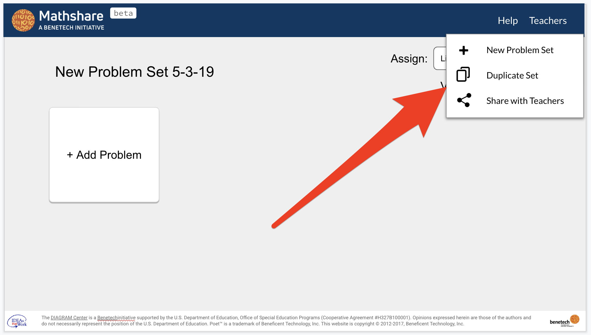 New "Edit Problem Set" page · Issue #597 · benetech/MathShare · GitHub