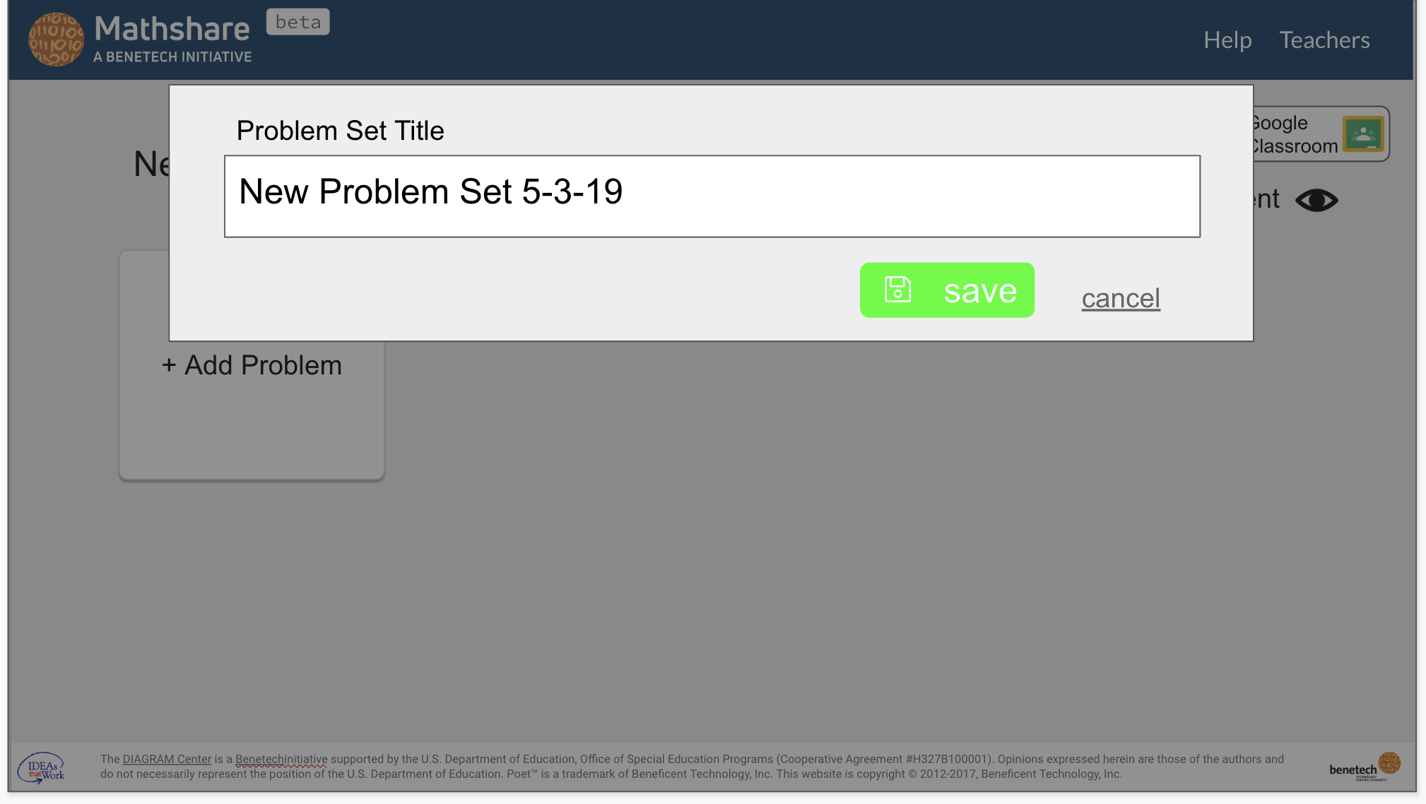 New "Edit Problem Set" page · Issue #597 · benetech/MathShare · GitHub