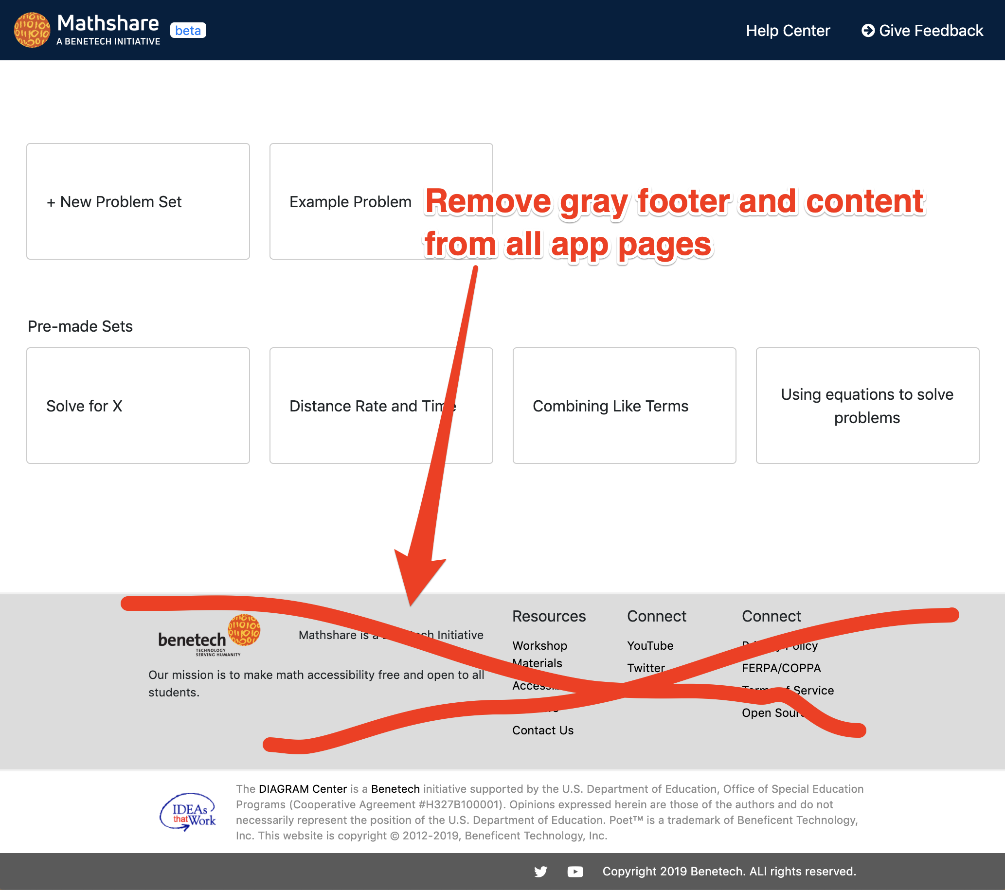 Remove gray footer on app pages · Issue #670 · benetech/MathShare · GitHub