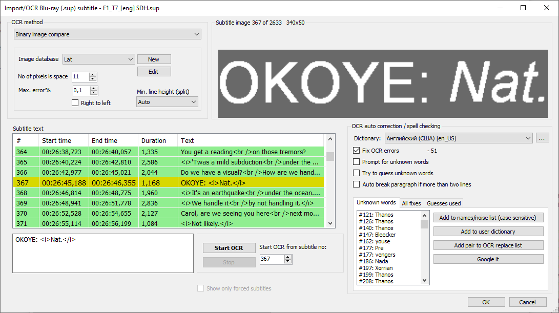 OCR binary compare: first word after caps missed italic style · Issue #3798 · SubtitleEdit ...
