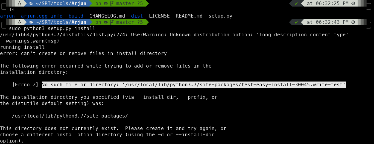 No Such File Or Directory Usr Local Lib Python3 7 Site Packages Test Easy Install 30045 Write