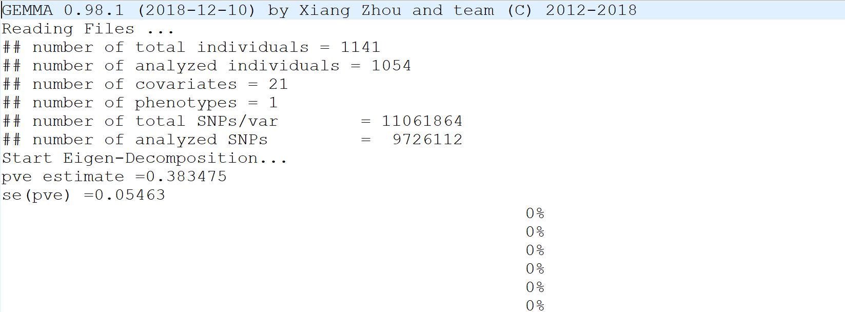 after 72 hours running, there was no output results · Issue #224 · genetics-statistics/GEMMA ...