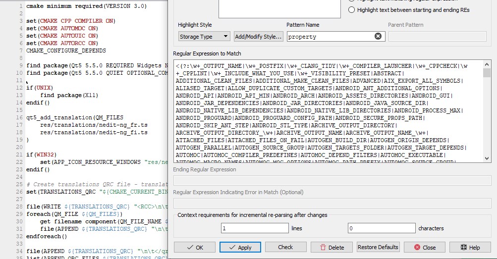 long highlight pattern cannot check/apply/save · Issue #271 · eteran ...