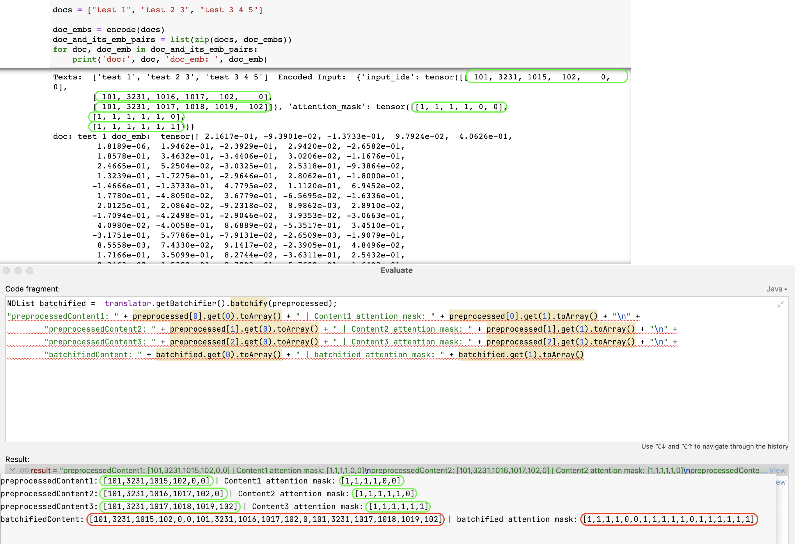 Predictorbatchpredict Result With Paddingstackbatchifier Does Not Match Result Of Running