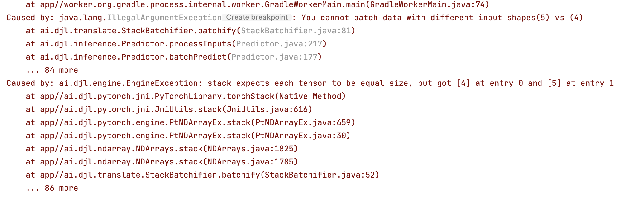 Predictorbatchpredict Result With Paddingstackbatchifier Does Not Match Result Of Running