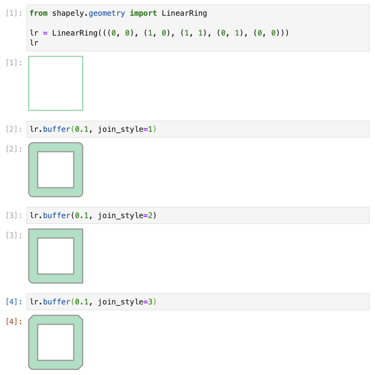 buffer() doesn't properly apply join_style at LinearRing's closing vertex · Issue #958 · shapely ...