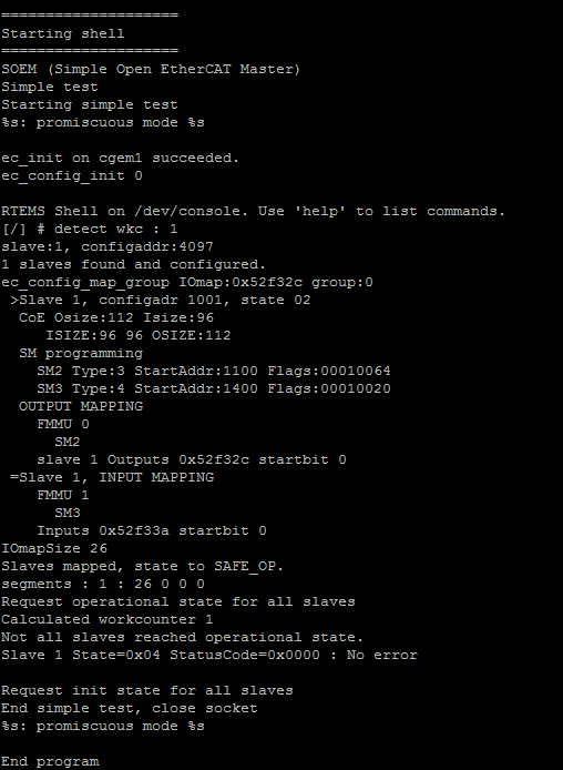 DC Configuration Cause Failing to Reach OP State · Issue #315 · OpenEtherCATsociety/SOEM · GitHub
