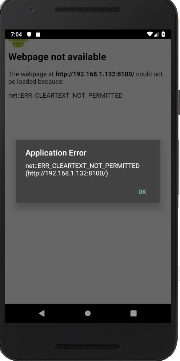 Bug Errcleartextnotpermitted Livereload Android Api 28 · Issue 18322 · Ionic Teamionic 1032