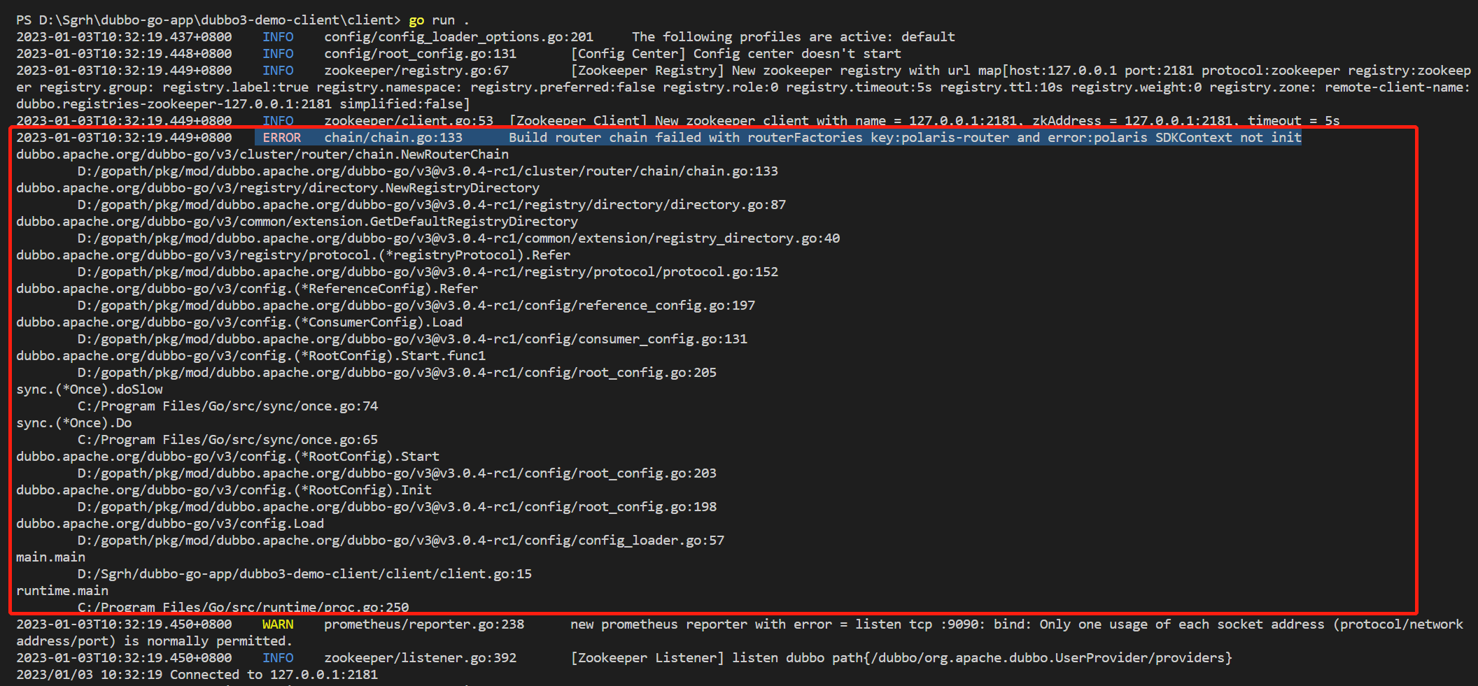 An existing connection was forcibly closed by the remote host · Issue #2173 · apache/dubbo-go ...
