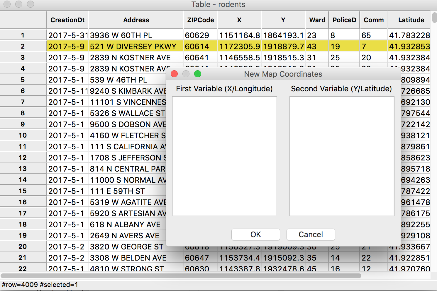 Points from Table doesn't produce any selections from which to chose variables · Issue #1145 ...