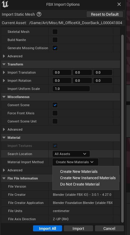 Send to Unreal - Extension with post import logic like the FBX UI Material Import Method · Issue ...