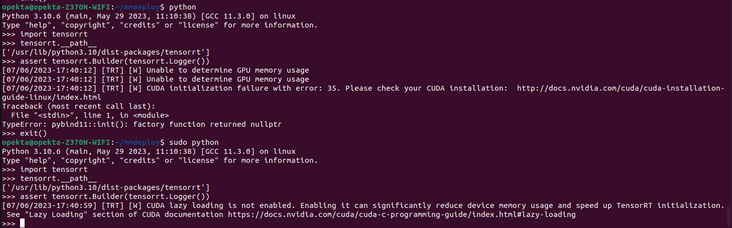 Tensorrtbuilder Fail When It Does Not Run With Root Privileges