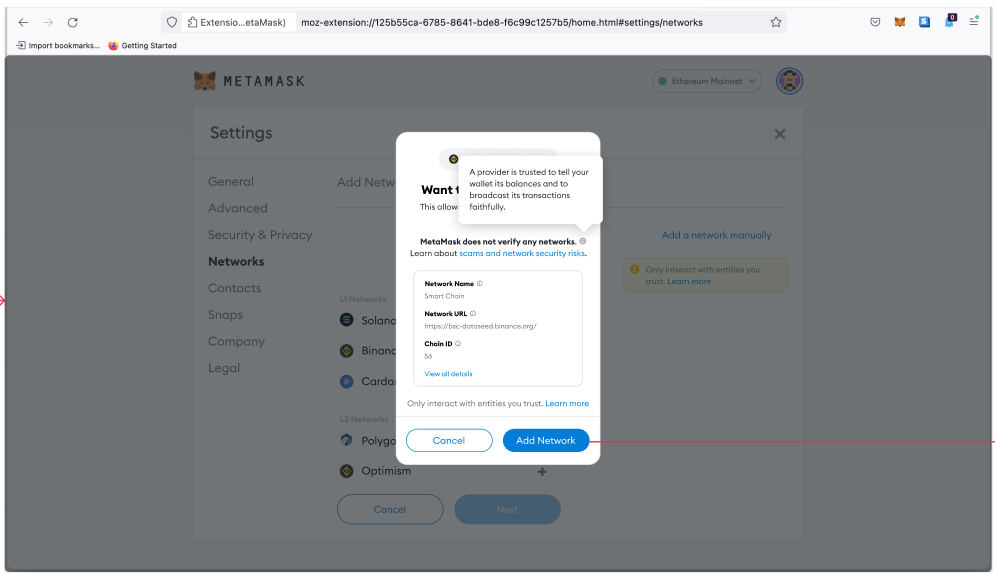 Create a new page: "Add network details/confirmation" in the full screen view · Issue #12904 ...