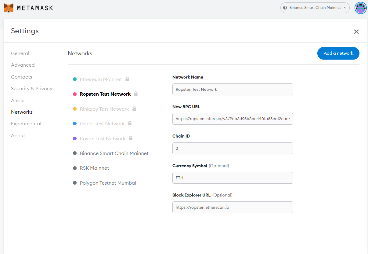 Redesign screen/page "List of networks" in the full screen view · Issue ...