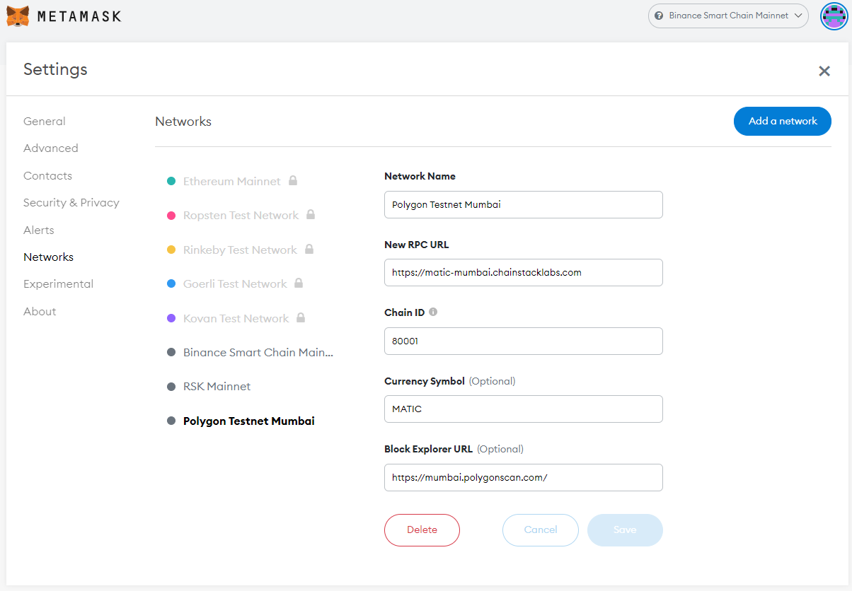 Redesign screen/page "List of networks" in the full screen view · Issue ...