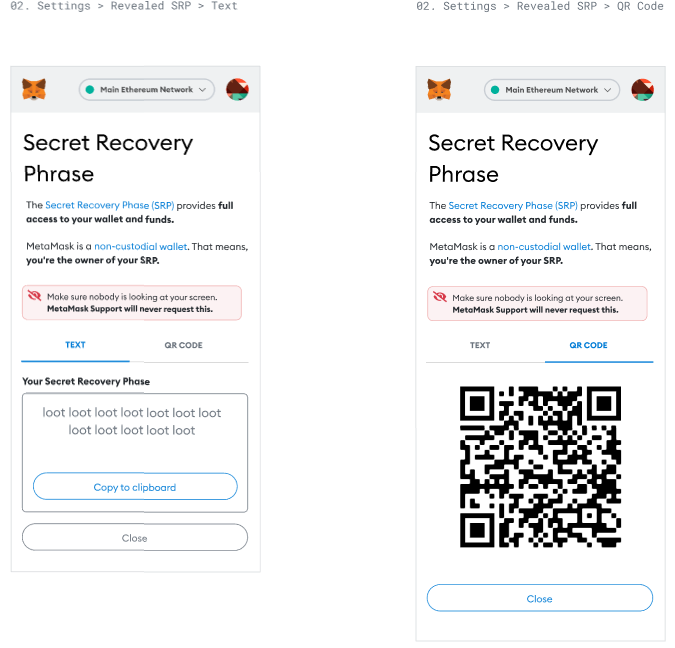 Warn Users About The Risks When Exporting The Srp · Issue 13229 · Metamaskmetamask Extension