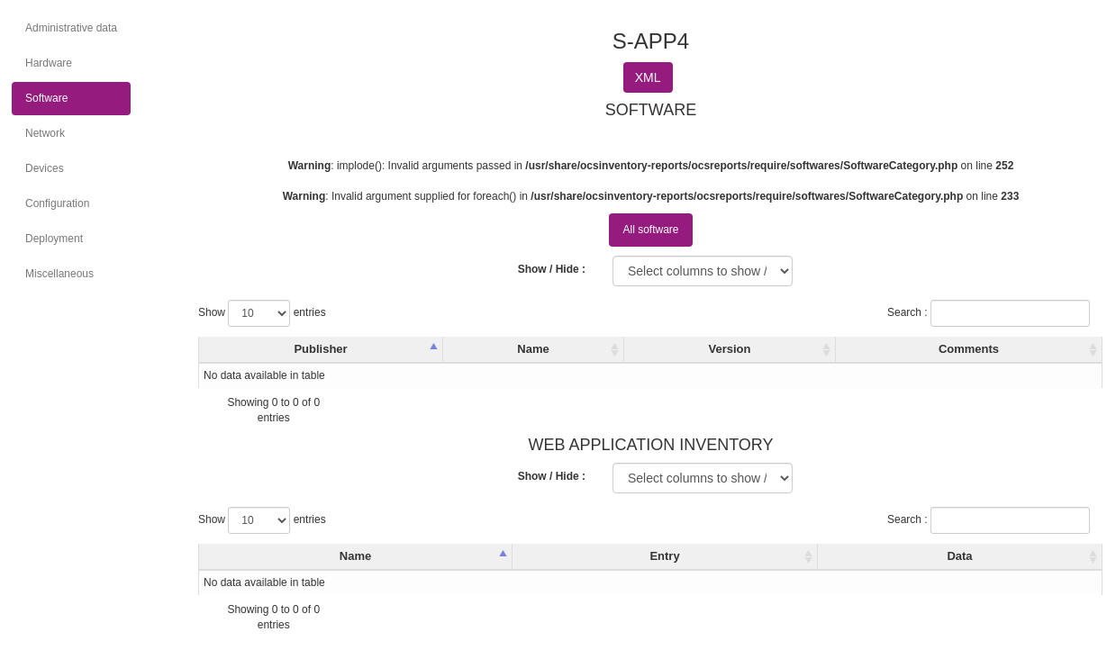 [BUG] software table empty, cron_all_software.php not working · Issue #1204 · OCSInventory-NG ...