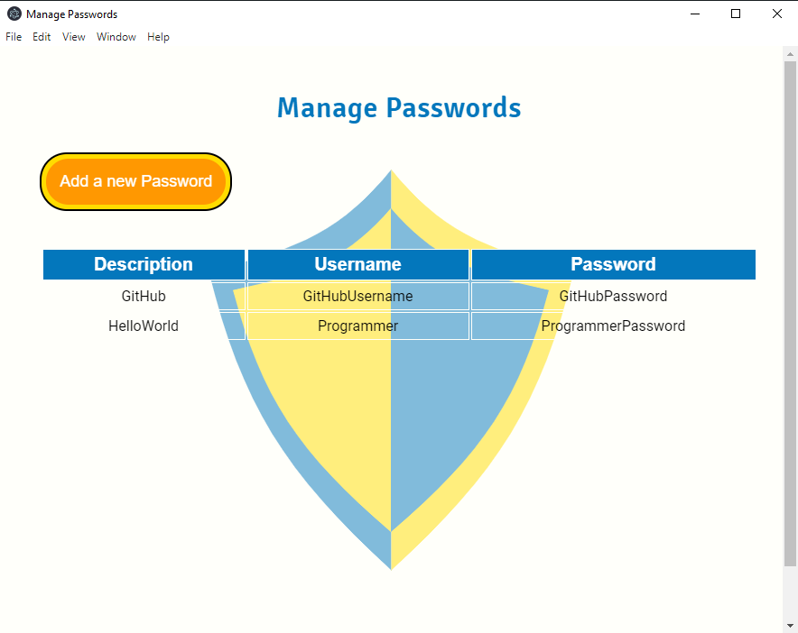 GitHub - Ninjavin/Password-Manager: A Desktop App which helps you ...