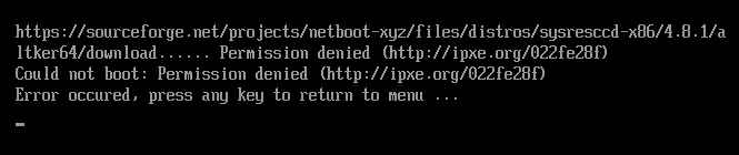 Issues booting DBAN/Clonezilla/GPartED · Issue #214 · netbootxyz/netboot.xyz · GitHub