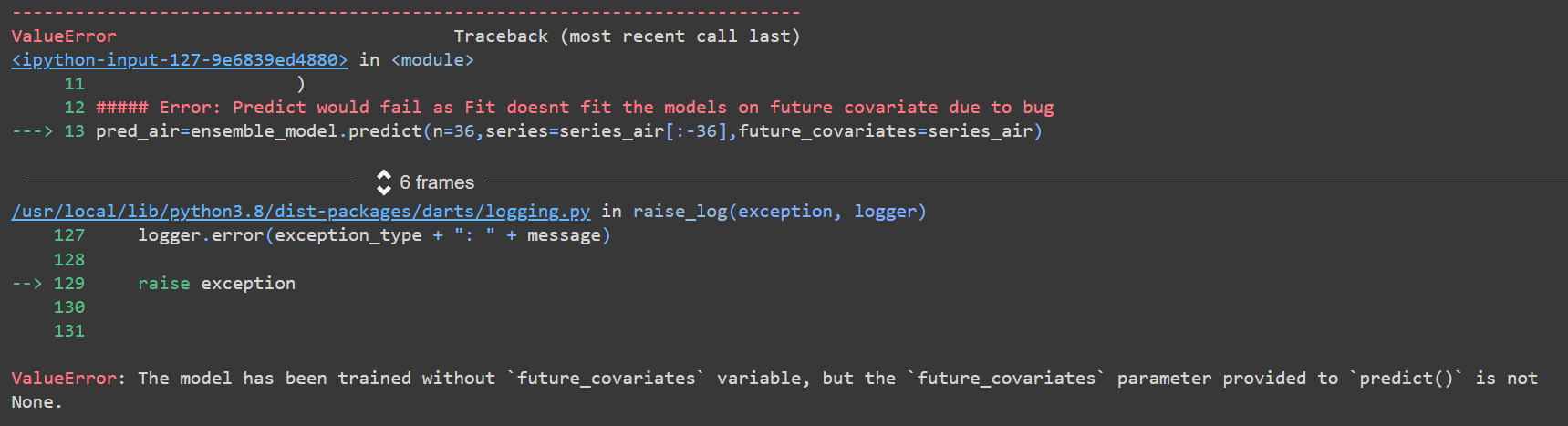 [BUG-FIX] RegressionEnsembleModel : Error when trying to predict with ...