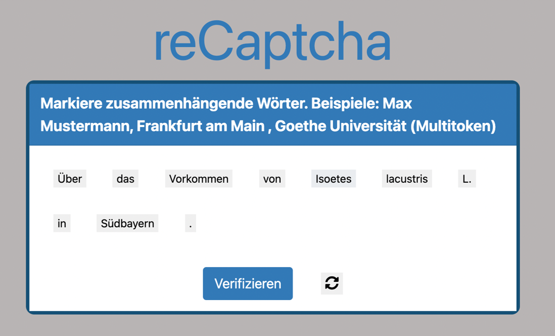 GitHub - texttechnologylab/reCAPTCHA: Dynamic reCAPTCHA for TextAnnotator