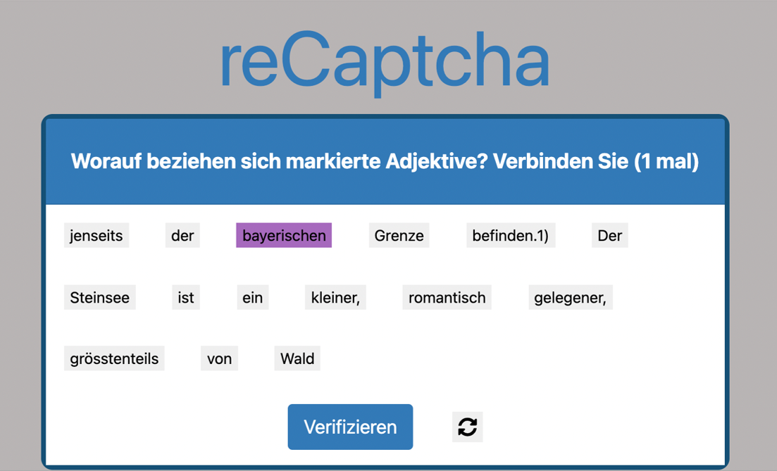 GitHub - texttechnologylab/reCAPTCHA: Dynamic reCAPTCHA for TextAnnotator