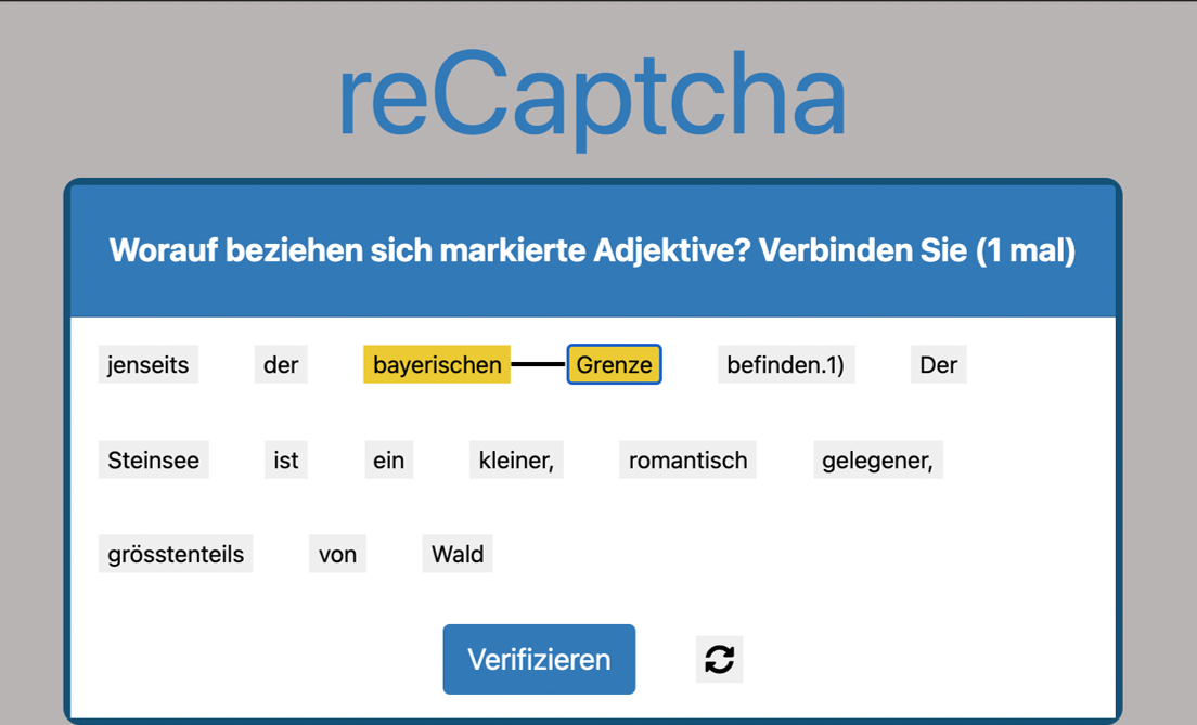 GitHub - texttechnologylab/reCAPTCHA: Dynamic reCAPTCHA for TextAnnotator