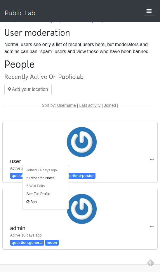 Fix users page dropdown alignment · Issue #6486 · publiclab/plots2 · GitHub