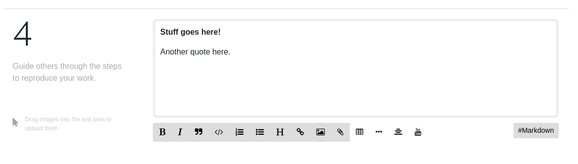 Markdown button disables on using keyboard shortcut · Issue #7238 · publiclab/plots2 · GitHub
