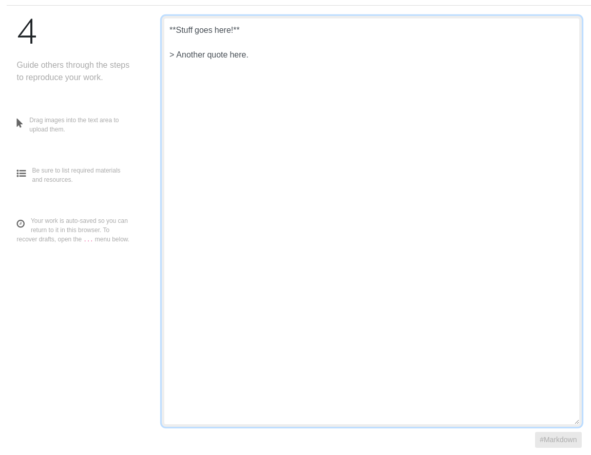 Markdown button disables on using keyboard shortcut · Issue #7238 · publiclab/plots2 · GitHub