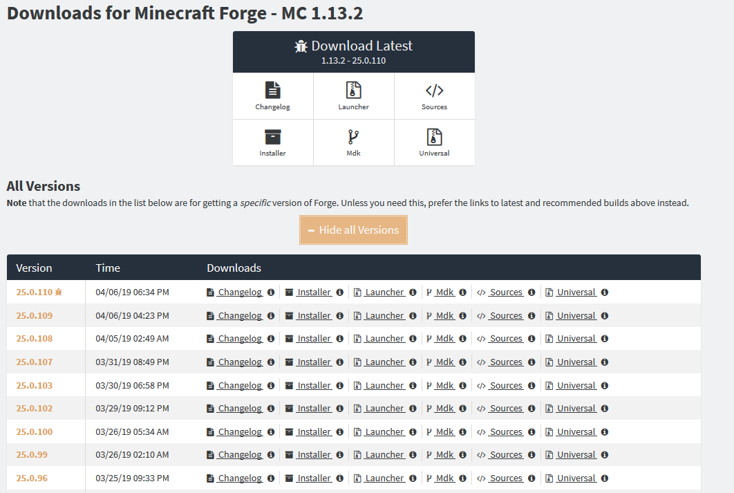 Newest forge version not detected · Issue #2595 · MultiMC/Launcher · GitHub