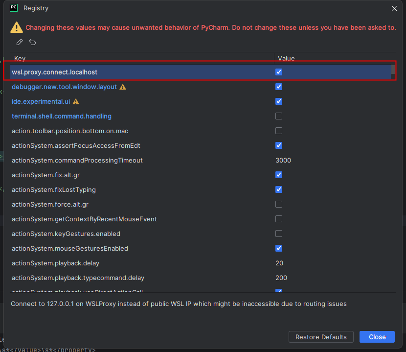 Turning on networkingMode=mirrored does not run code with PyCharm · Issue #10695 · microsoft/WSL ...