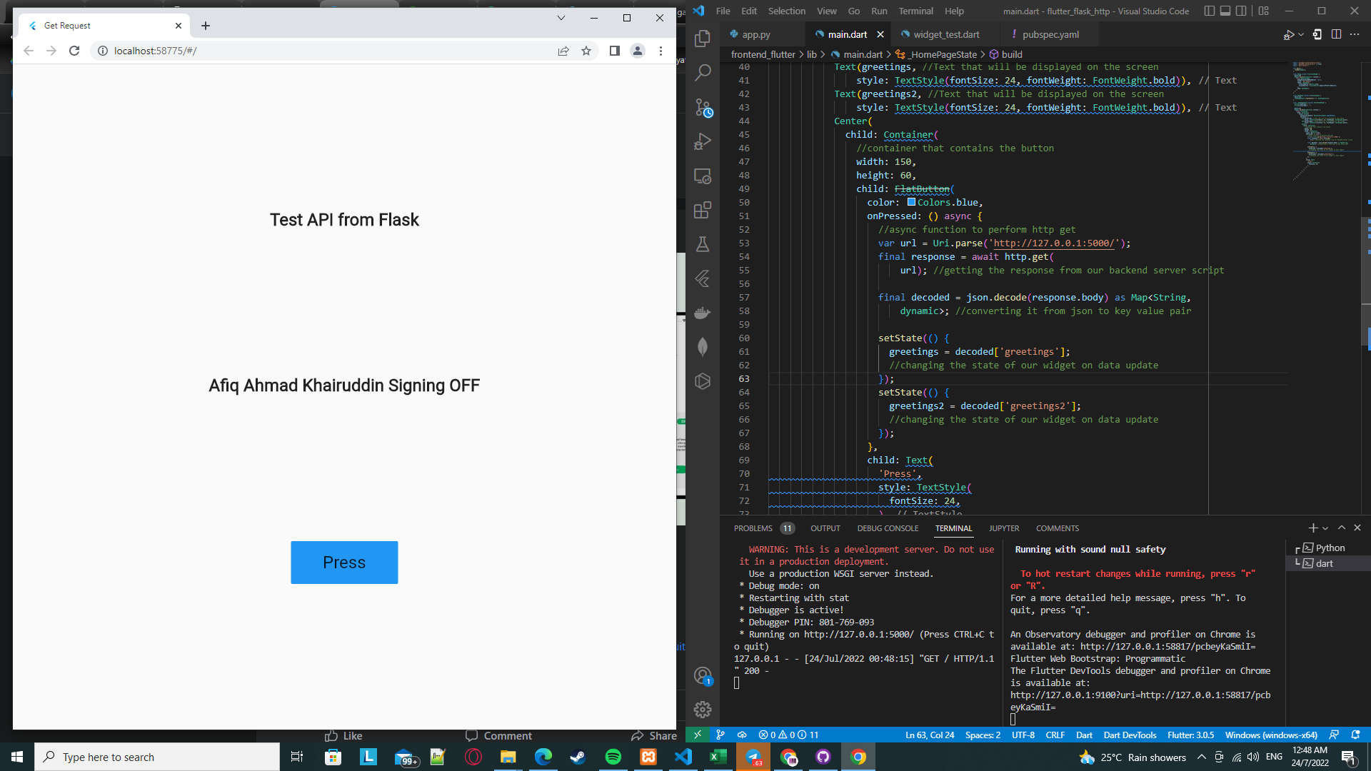 GitHub - afiqahmadkhairuddin/flutter-flask-http: Connecting Flutter ...