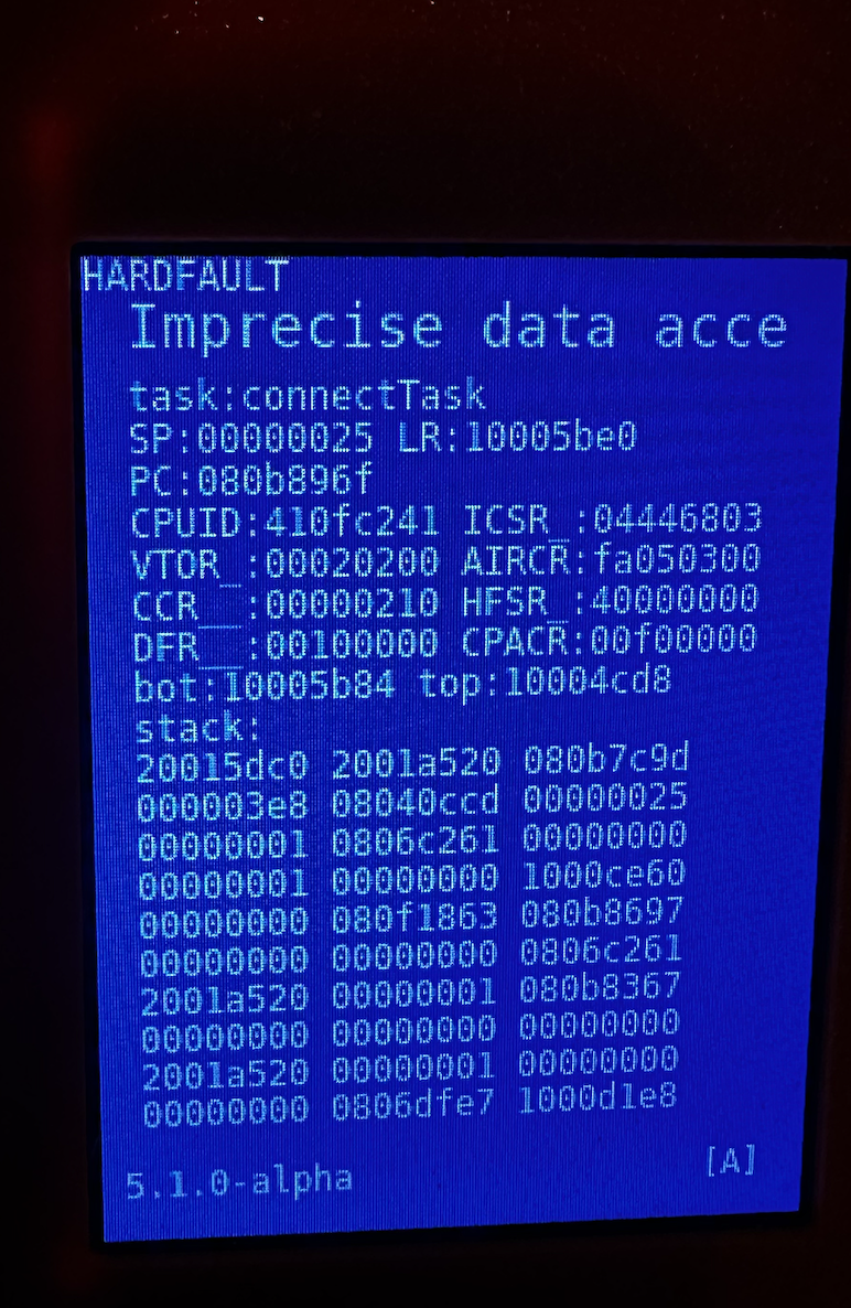 [BUG] Mini+ 5.1.0 alpha BSOD "Imprecise Data Access" · Issue #3304 · prusa3d/Prusa-Firmware ...