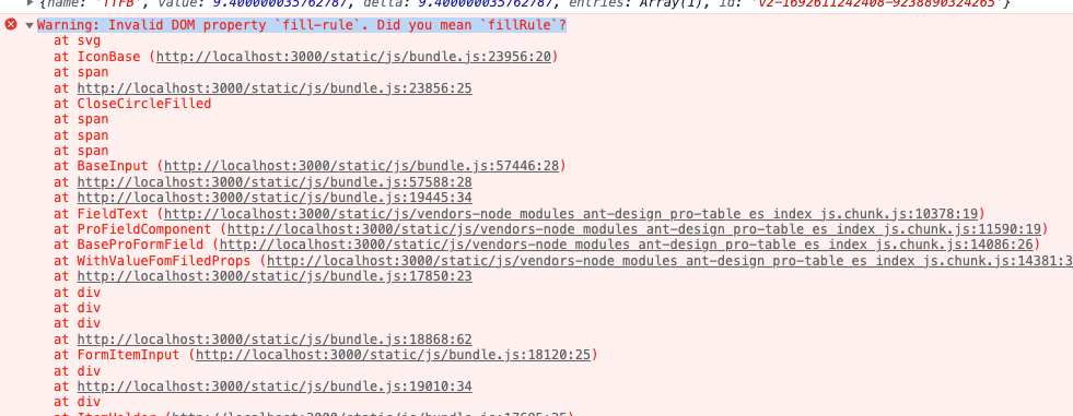 开发环境控制台SVG警告 🐛[BUG] · Issue #7558 · ant-design/pro-components · GitHub