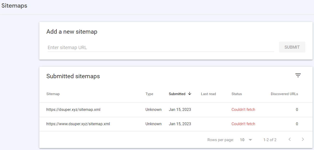 【Sitemap】Google Search Console 提交 sitemap 提示 Couldn't fetch · Issue #697 · tangly1024/NotionNext ...