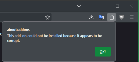 Firefox: "this add-on could not be installed because it appears to be corrupt" · Issue #285 ...