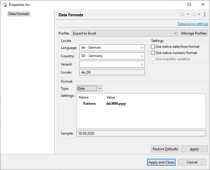 Number format not used when exporting data via CSV (on Windows 10 ...
