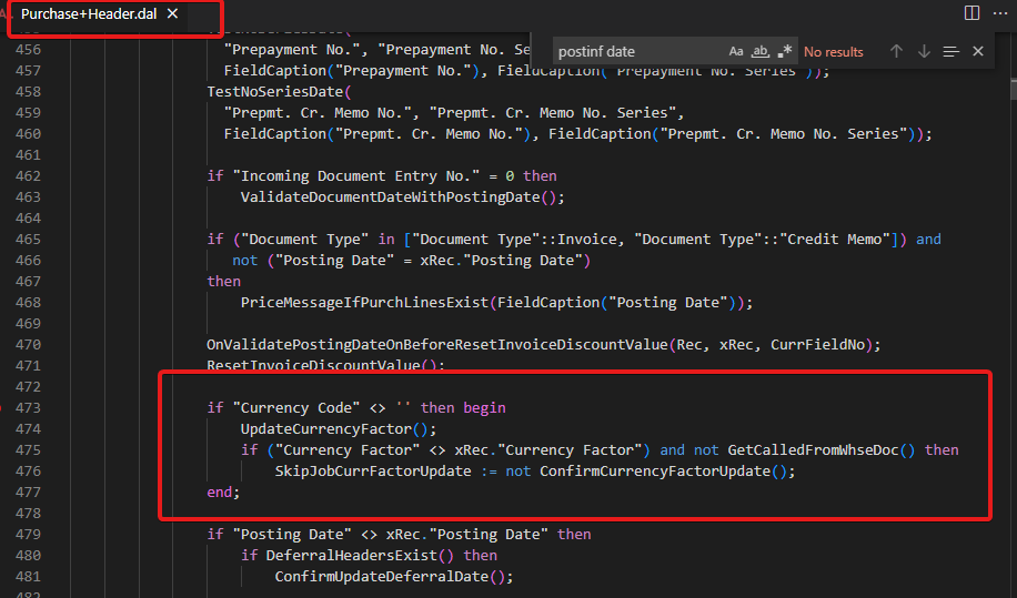 Onvalidatepostingdateonbeforecheckneedupdatecurrencyfactor And 