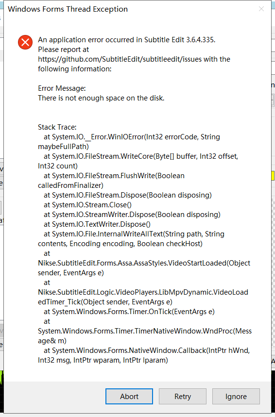 An error · Issue #5703 · SubtitleEdit/subtitleedit · GitHub