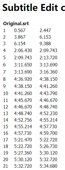 Improving Timecode Display for Compare Tool · Issue #6422 · SubtitleEdit/subtitleedit · GitHub
