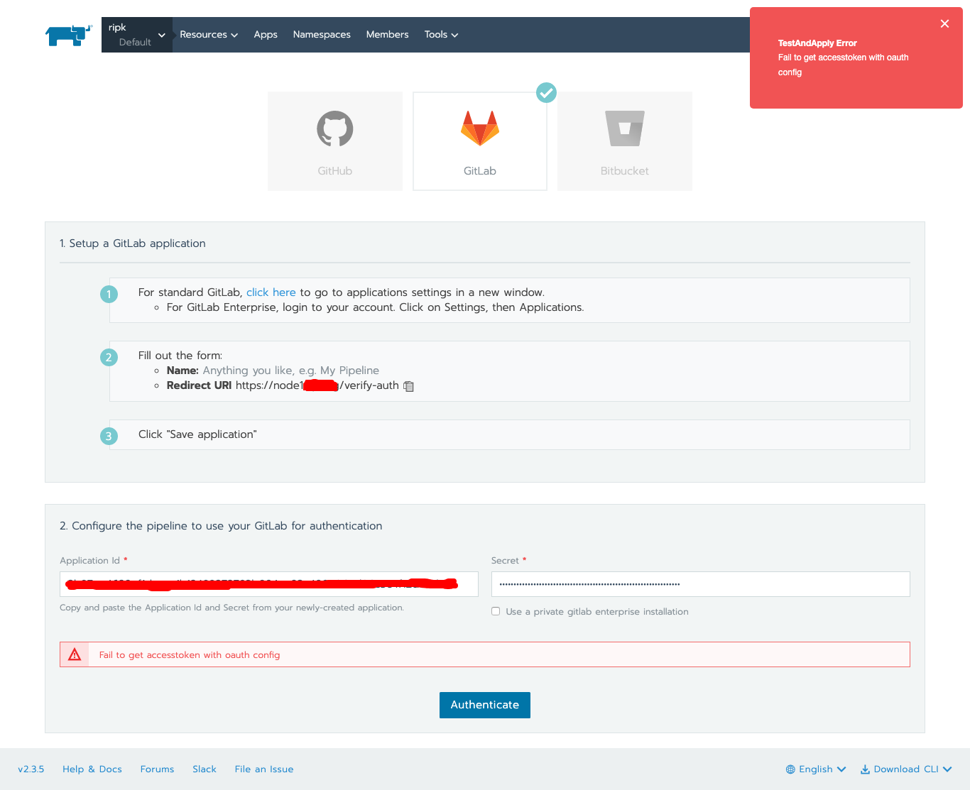 Rancher v2.3.5 pipeline not working with gitlab · Issue #25657 · rancher/rancher · GitHub
