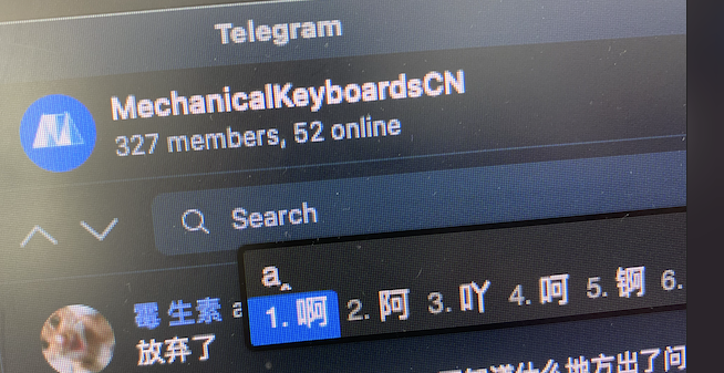 Telegram 中的搜索框内打字，每次只会显示一个字母 · Issue #475 · rime/squirrel · GitHub