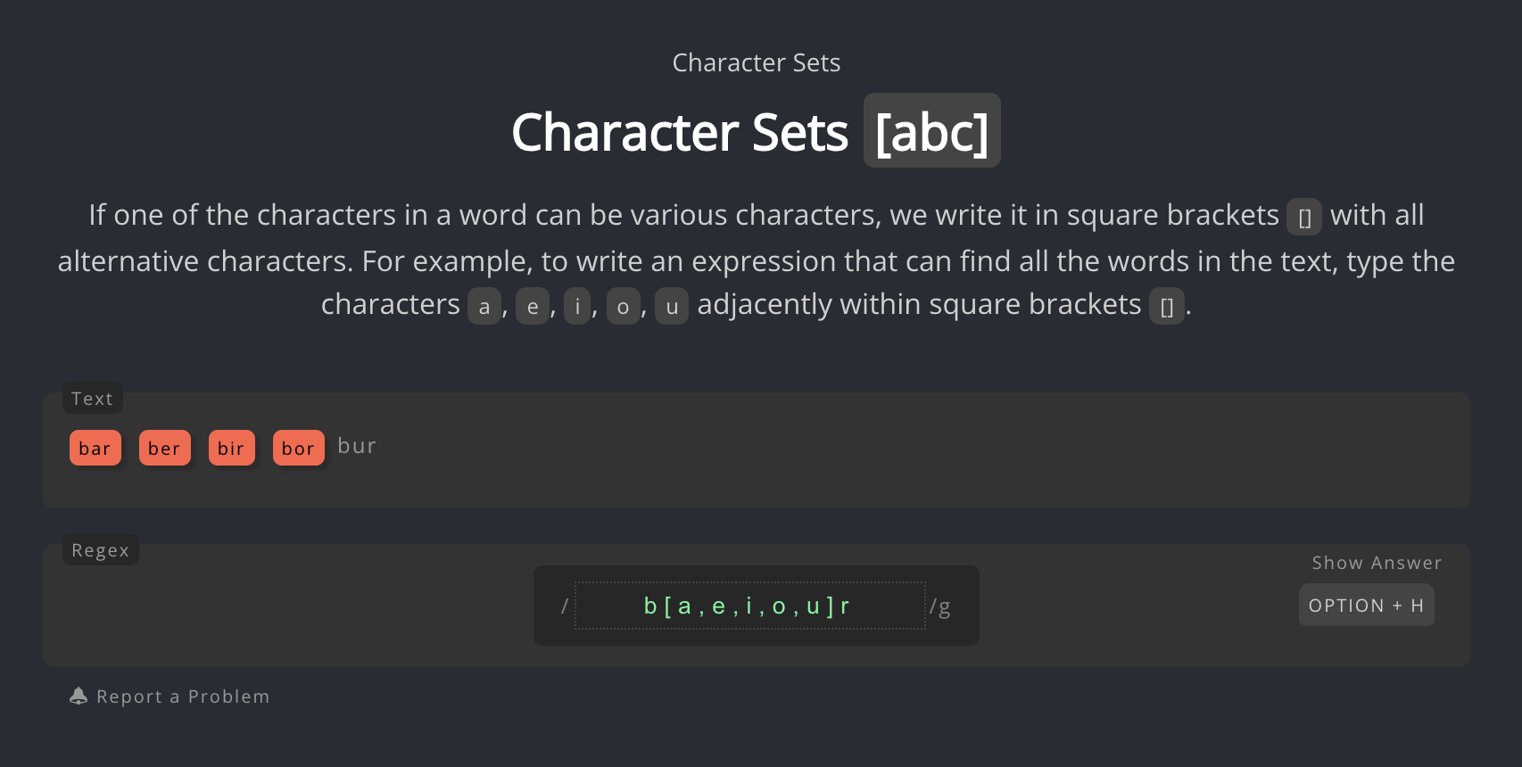 [Learn]: regex matching does not work correctly in Character Sets · Issue #83 · aykutkardas ...