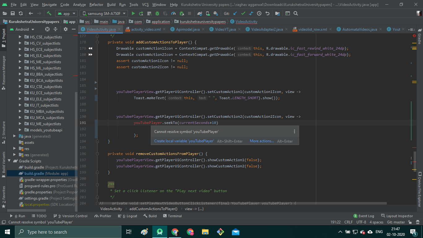 How to implement 'skip 10 seconds' in complete example? Right now it ...