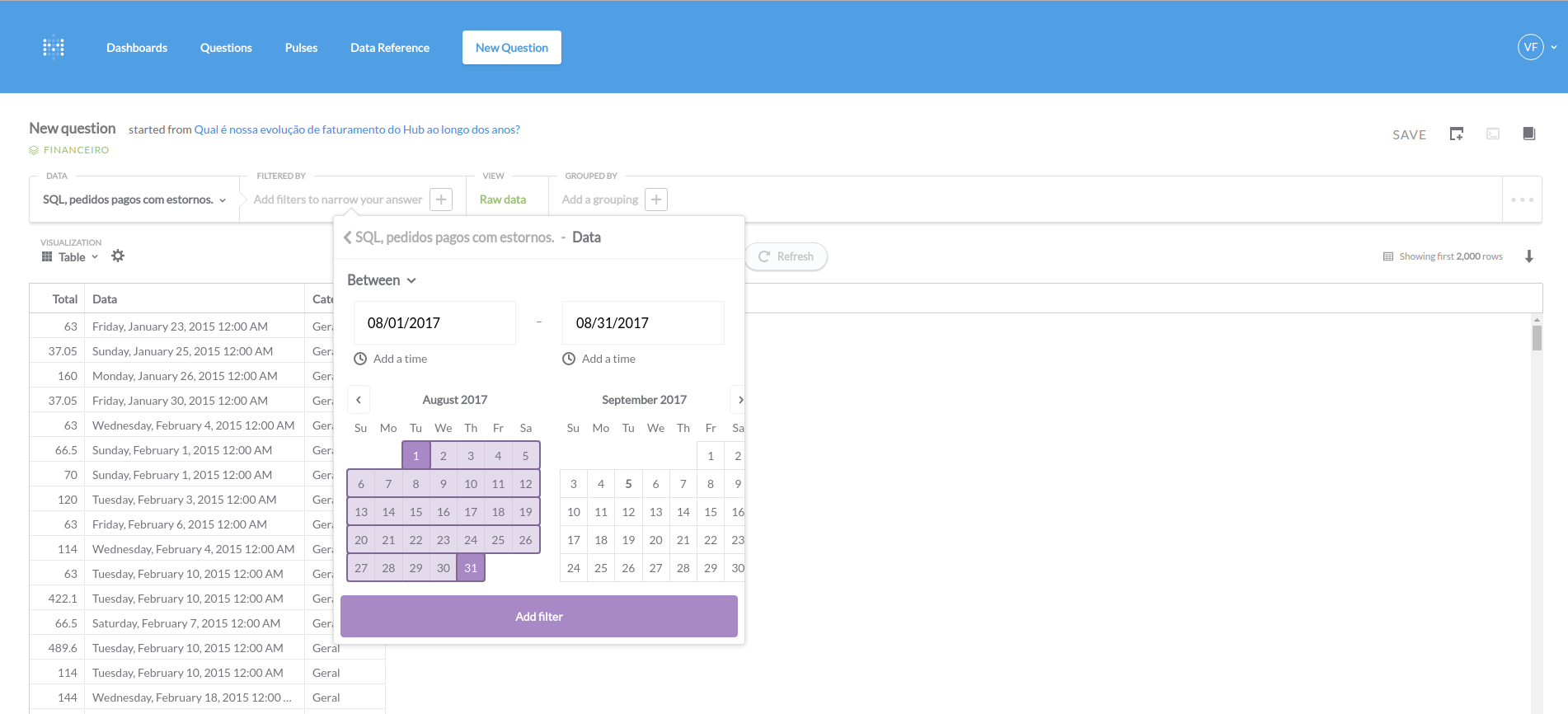 Error Filter Between Dates In Nested Queries · Issue 5893 · Metabasemetabase · Github