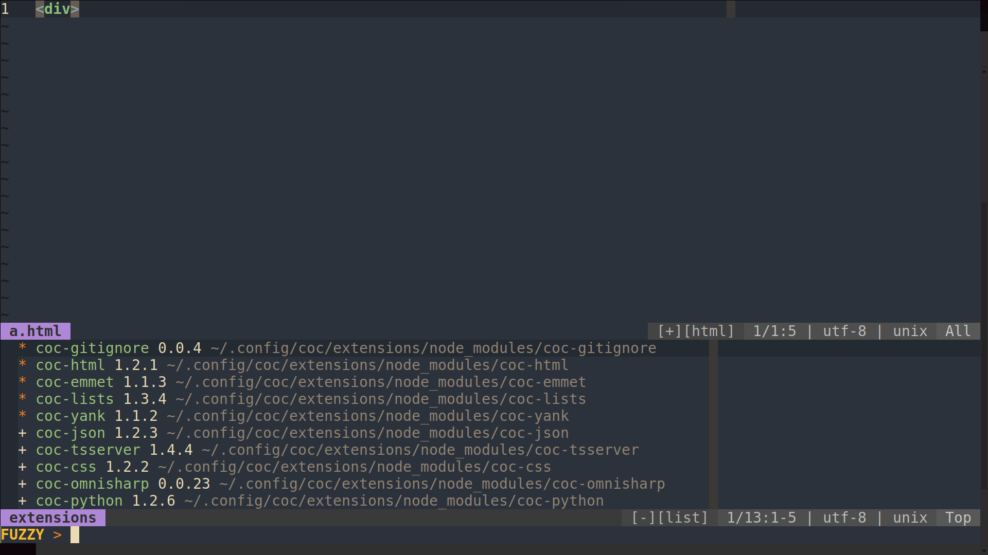 coc-html怎么用阿 · Issue #1284 · neoclide/coc.nvim · GitHub