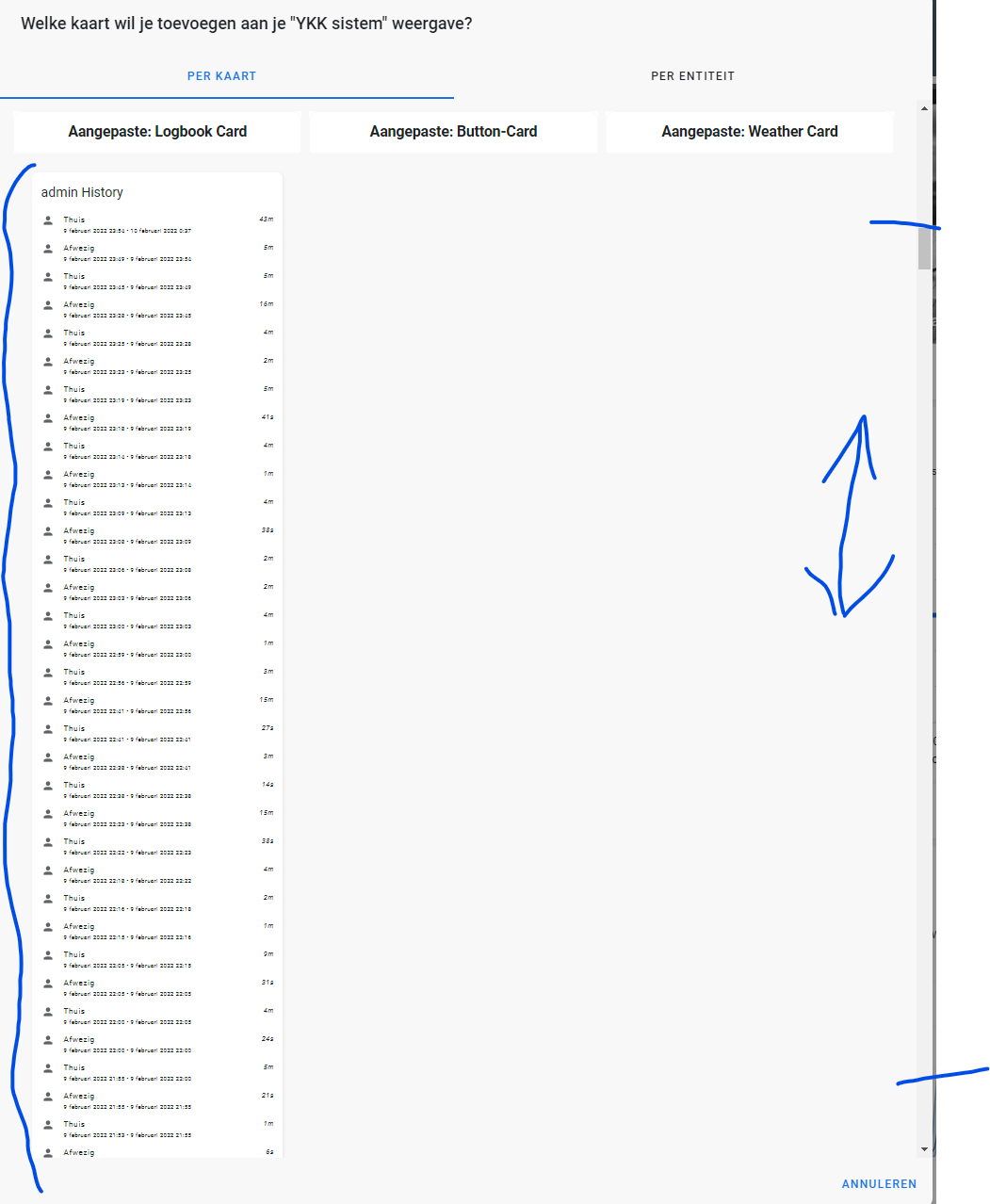 Logbook card shows too much history data, when + is pressed on phone. It crashes. · Issue #46 ...